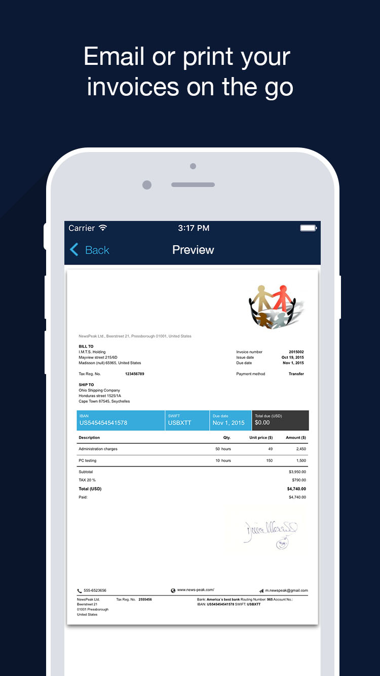 Billdu - Invoices & estimates for small business
